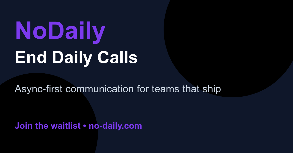 NoDaily - End Daily Calls